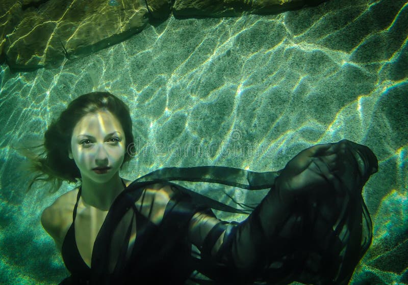 Beauty underwater stock photo. Image of glamour, caucasian - 7601510
