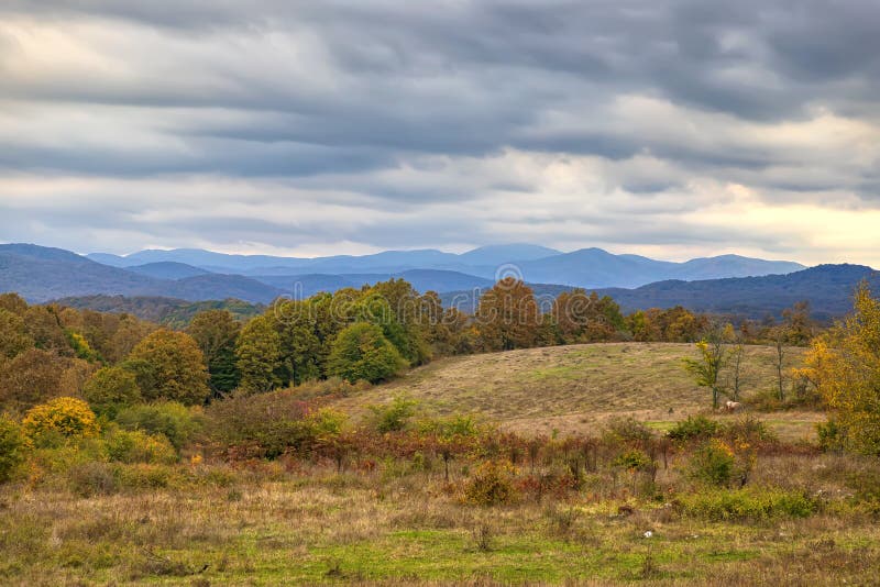 Landscape of Autumn Fields and Meadows Stock Image - Image of meadows ...