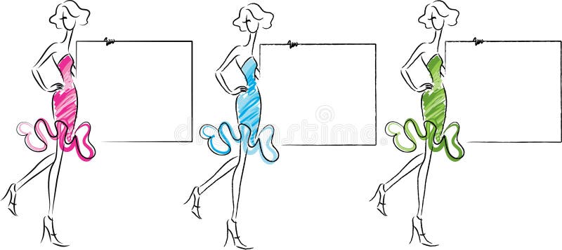 Beauty Vector Drawing Design Editorial Stock Image - Illustration of ...