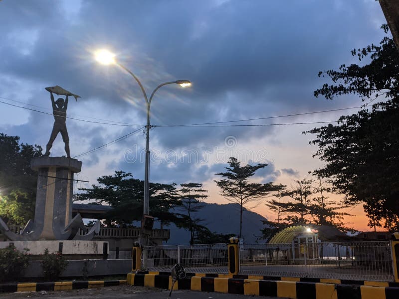 The Beauty of the View in the Late Afternoon Towards Evening Stock Photo - Image of view ...