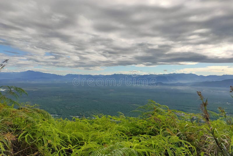 Beauty View at Mountain Semanggol Stock Photo - Image of grassland ...