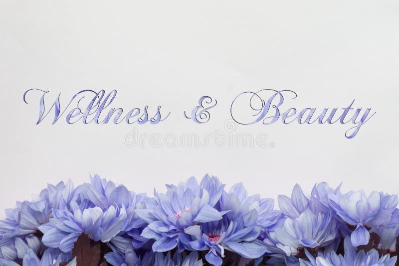Beauty and Wellness Background with Flowers Stock Illustration ...