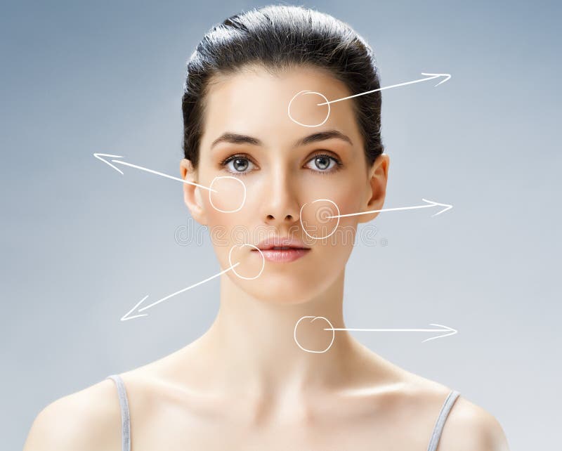 Beautiful Woman Changing Skin, Beauty Concept Stock Image - Image of ...
