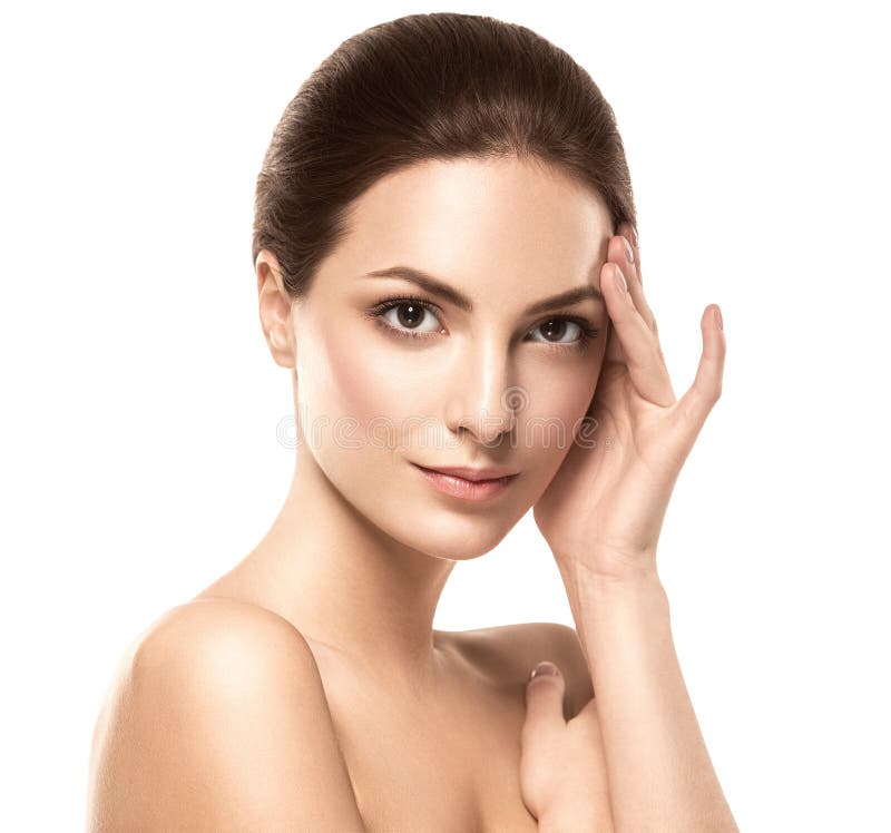 Beauty Woman Face Portrait Beautiful Model Girl With Perfect Fresh