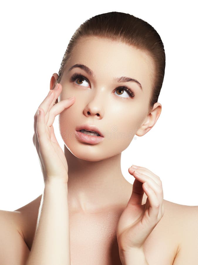 Beauty Woman Face Portrait Beautiful Spa Model Girl With Perfect Fresh