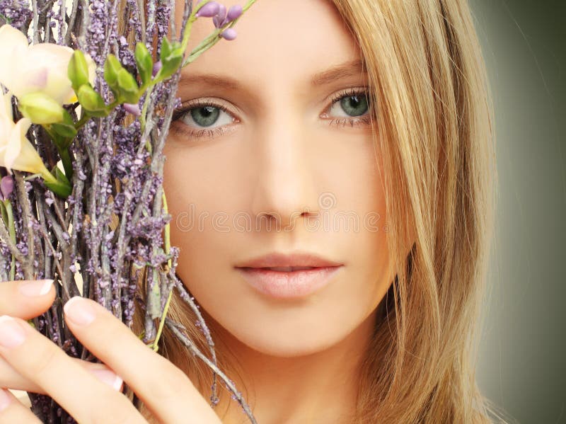 Beauty - Woman, Spring Makeup Stock Photo - Image of complexion, hairdo ...
