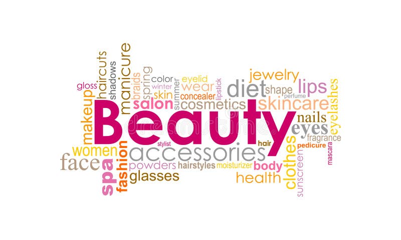 Beauty and Spa Word Collage Stock Vector - Illustration of graphical ...