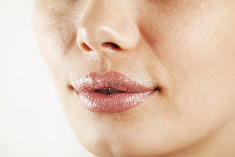 Beauty young woman lips stock image. Image of lipstick - 76954993