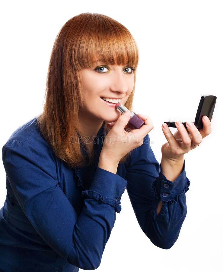 Beauty young woman make up stock photo. Image of hairs - 12034538