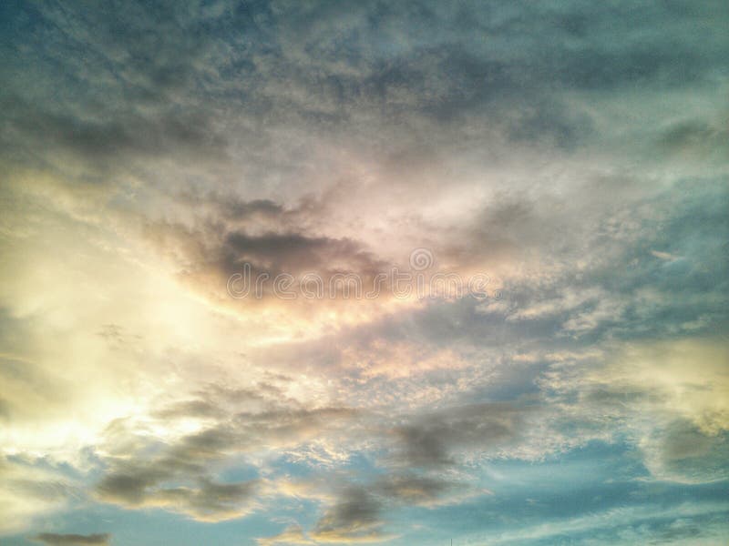 Cloud Scape Above Cumulus Clouds with Blue Sky Stock Photo - Image of ...