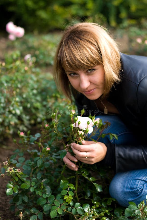 Beautyful girl and roses stock image. Image of girl, irresistibility ...