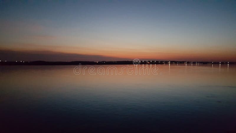Beautyfull View Nightfall at Sea Stock Image - Image of wave, morning ...