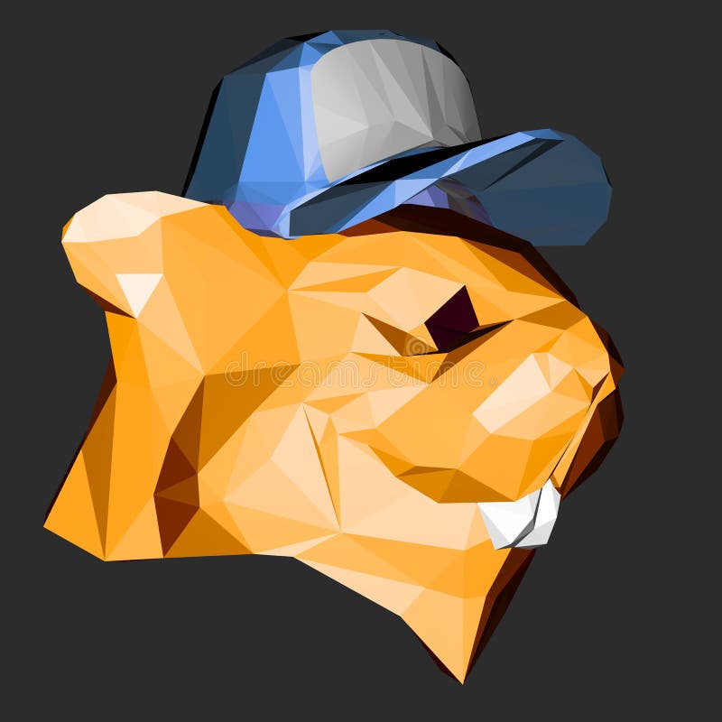 Beaver stock illustration. Illustration of geometric - 68243663