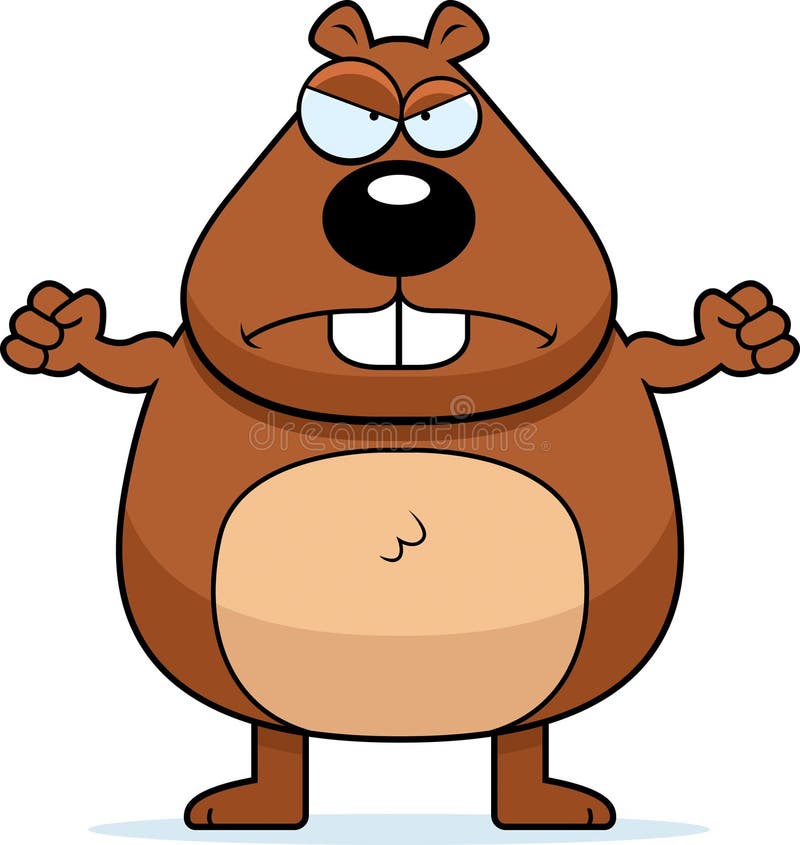 Beaver Angry stock vector. Illustration of grumpy, frown - 14177587