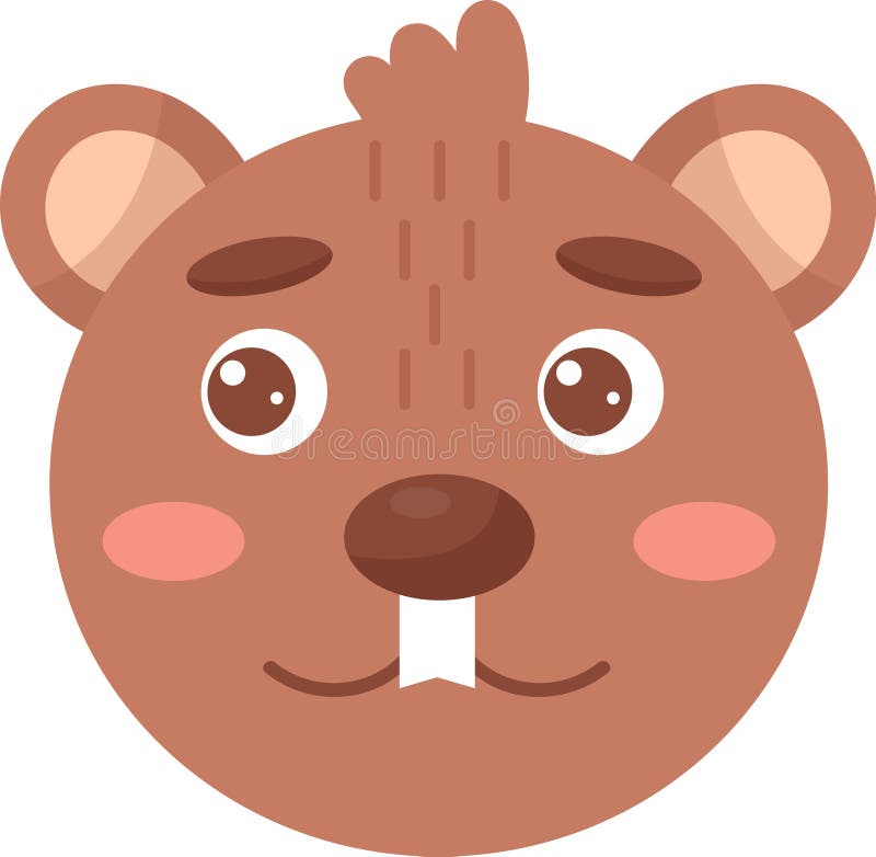 Beaver Animal Head stock vector. Illustration of design - 299630247