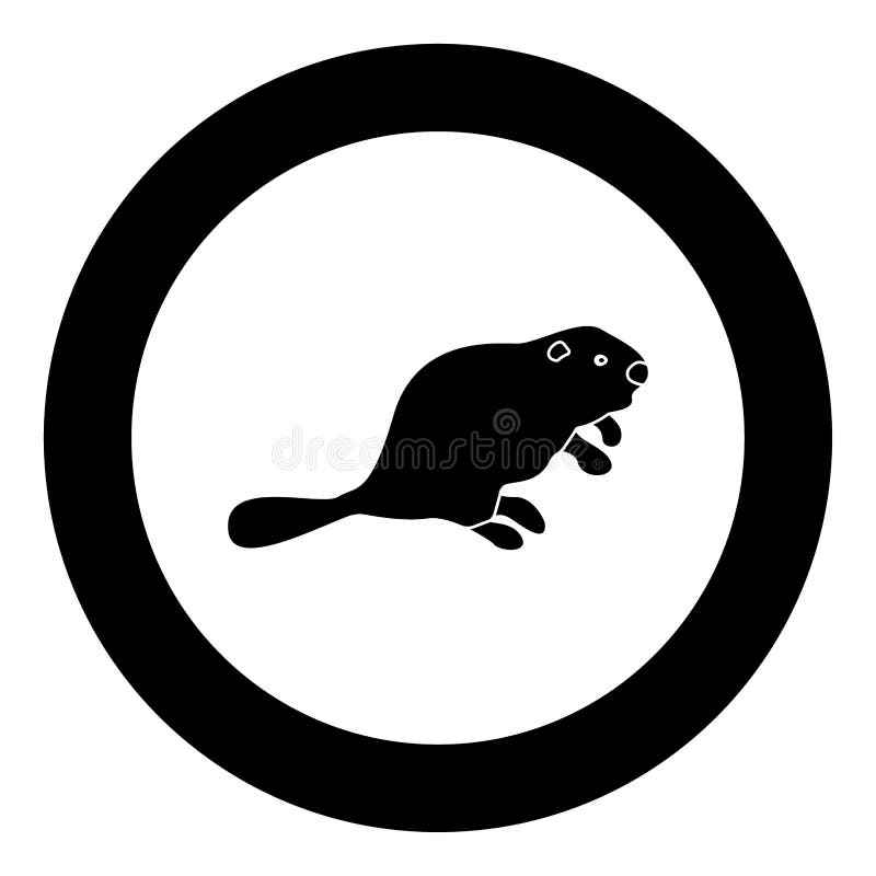 Beaver Black Icon, Vector Sign on Isolated Background. Beaver Concept ...