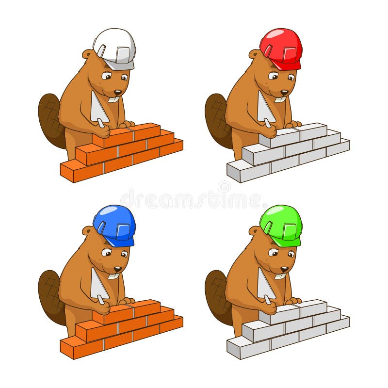Beaver Builder Vector Illustration Stock Vector - Illustration of ...