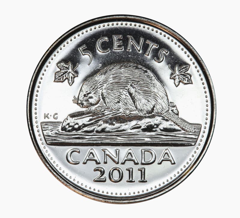 Beaver on Canadian nickel editorial image. Image of beaver - 20585770