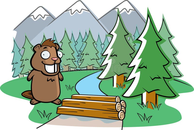 Beaver Dam stock vector. Illustration of hiking, cartoon - 2812686