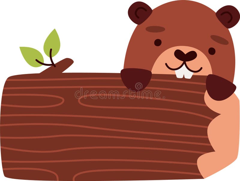 Beaver Eating Donut Cartoon Vector Illustration. Stock Vector ...