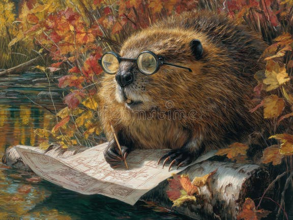 The Beaver Engineers Fall Dam Construction Generative AI Stock ...