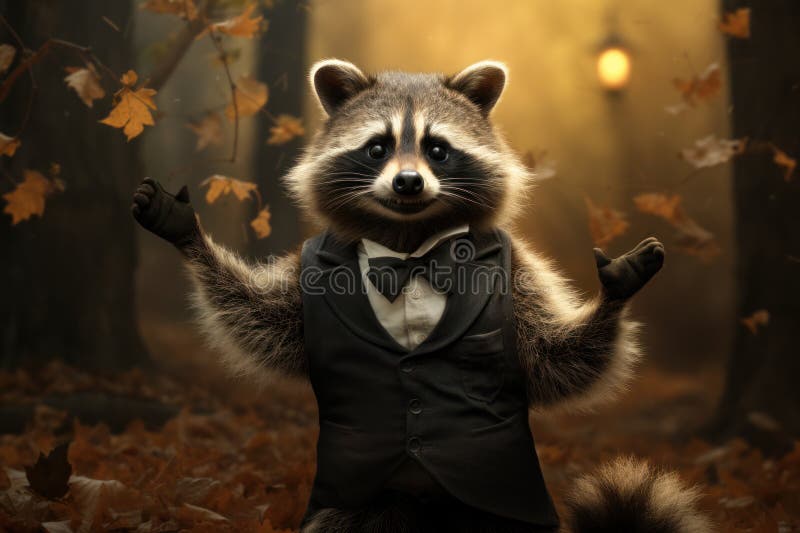 Beaver Fireman in the Forest. Stock Illustration - Illustration of ...