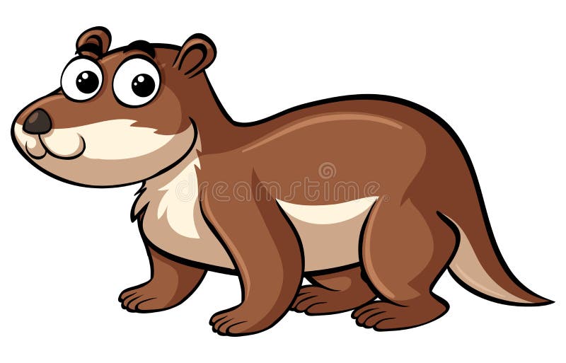 Beaver with happy face stock vector. Illustration of happy - 97675835