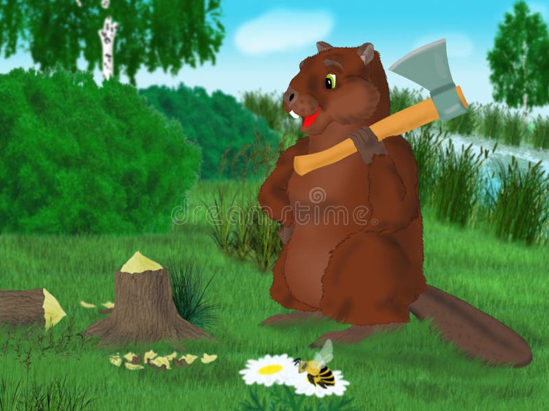 Beaver stock illustration. Illustration of computer, graphics - 34832002