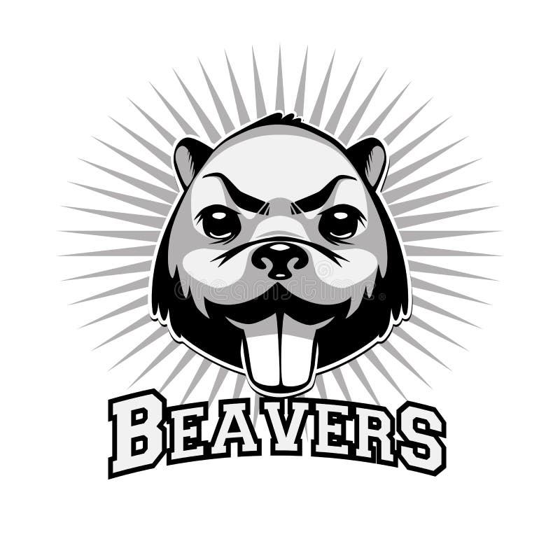 Beaver Logo Black and White Head Stock Vector - Illustration of graphic ...