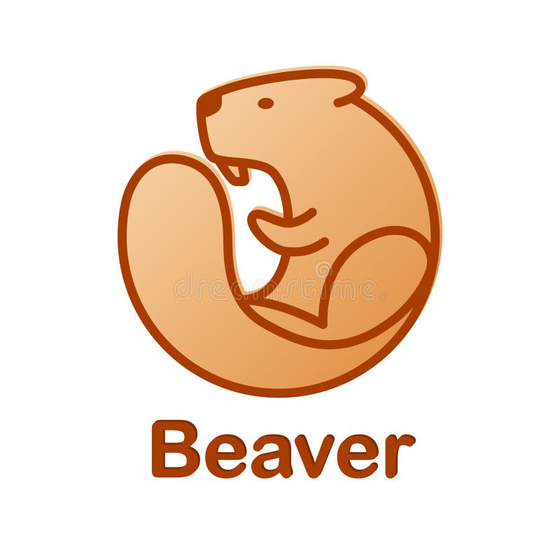 Beaver Logo Design Template. Rodent Character Mascot. Vector ...