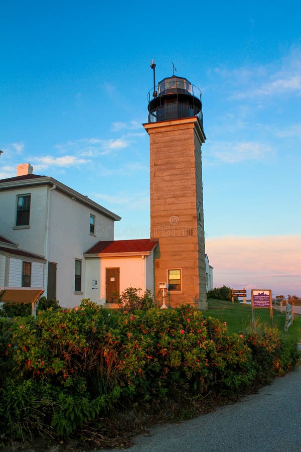 Beavertail Lighthouse stock photo. Image of lighthouse - 34274370
