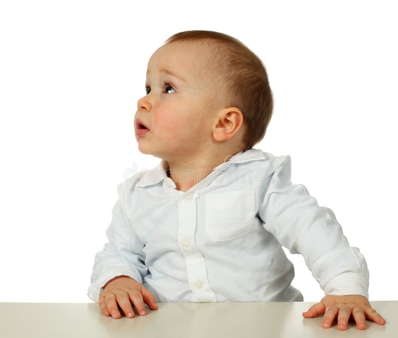 Perfil Del Bebé Caucásico - Ojos Azules Foto de archivo - Imagen de ...