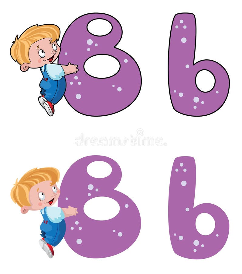 Bebé de la letra B ilustración del vector. Ilustración de tipo - 28976807