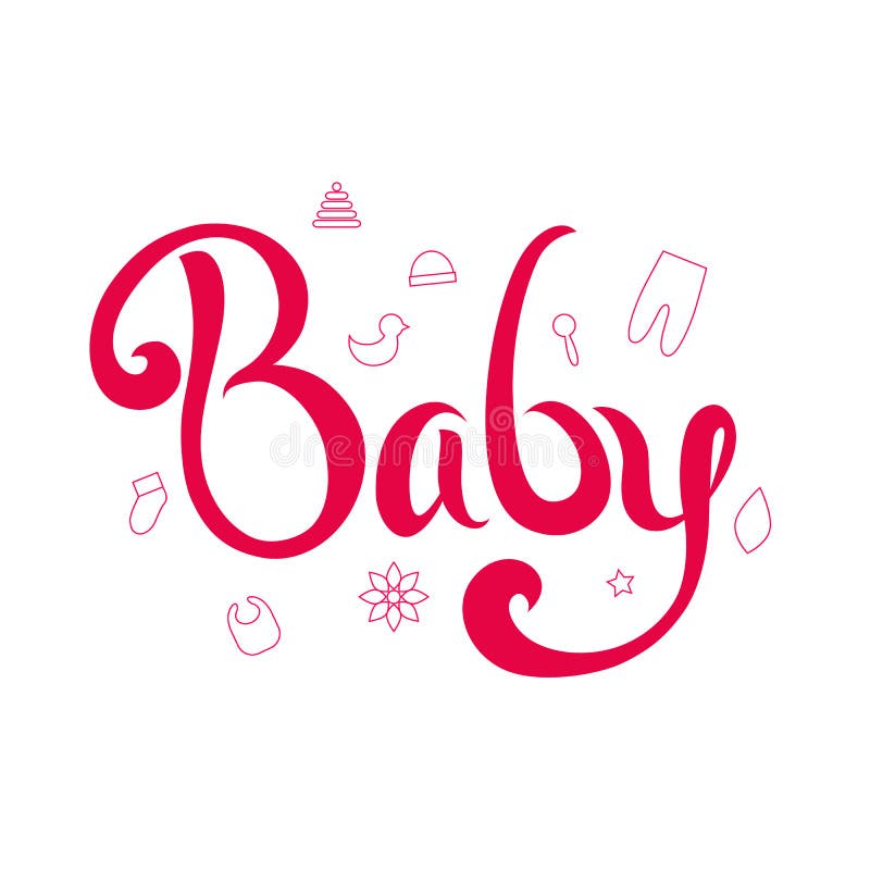 Bebé de las letras ilustración del vector. Ilustración de pluma - 52590507