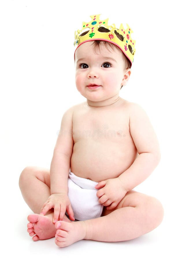 Bebé del rey foto de archivo. Imagen de joven, alegre - 23859560