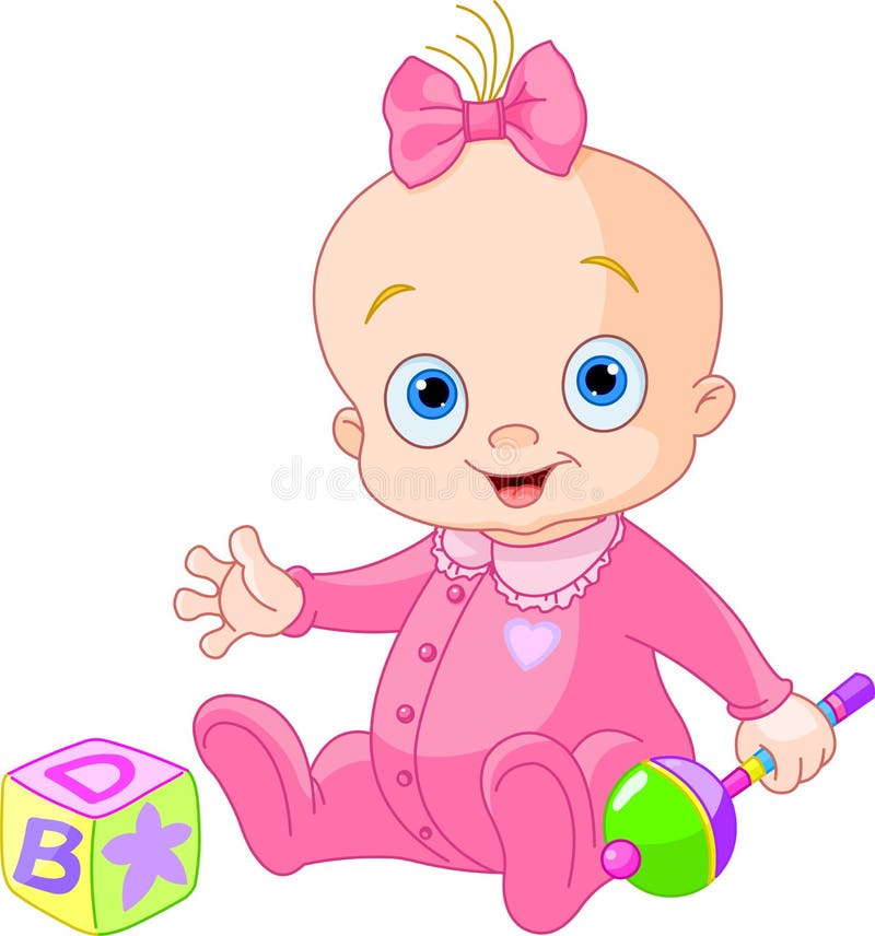 Bebé dulce ilustración del vector. Ilustración de traqueteo - 25334000