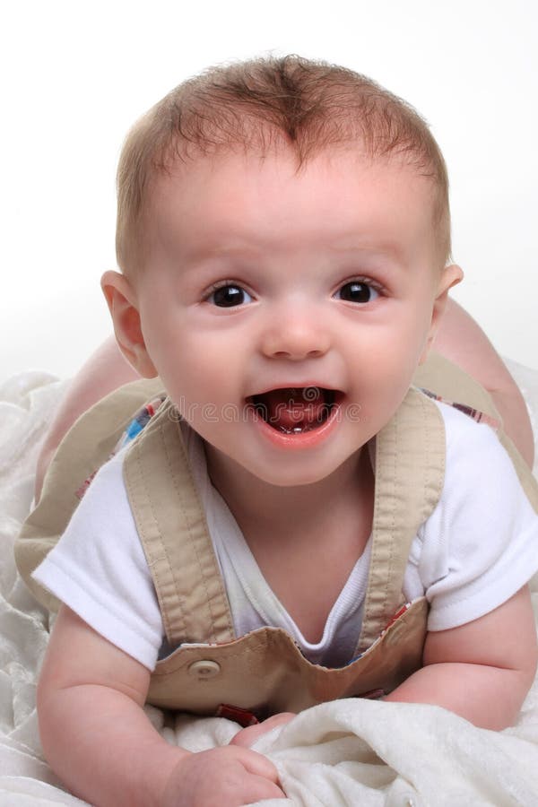 Bebé feliz imagem de stock. Imagem de retrato, fofofo - 19704361