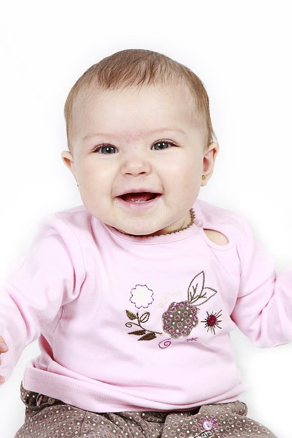 Bebé feliz imagen de archivo. Imagen de alegre, querido - 6590337