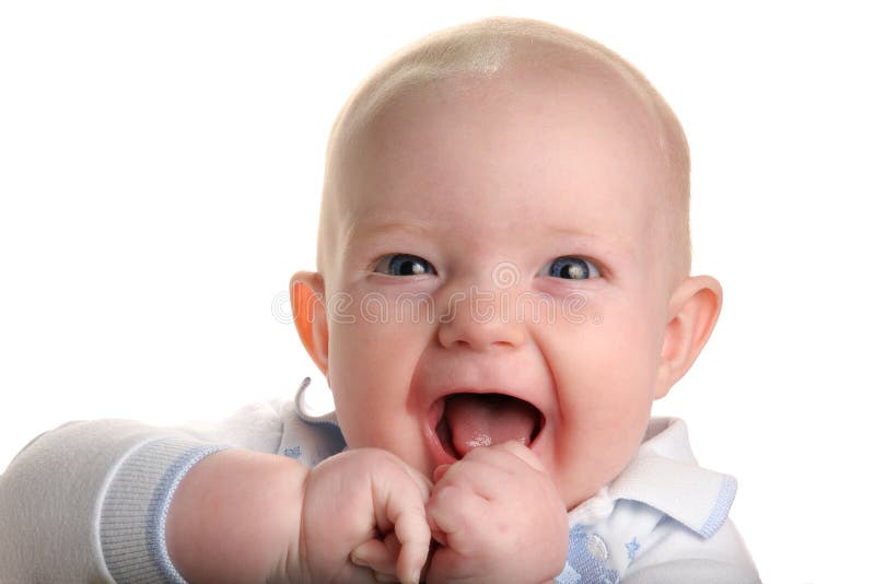 Bebé feliz y adorable imagen de archivo. Imagen de cierre - 5518985