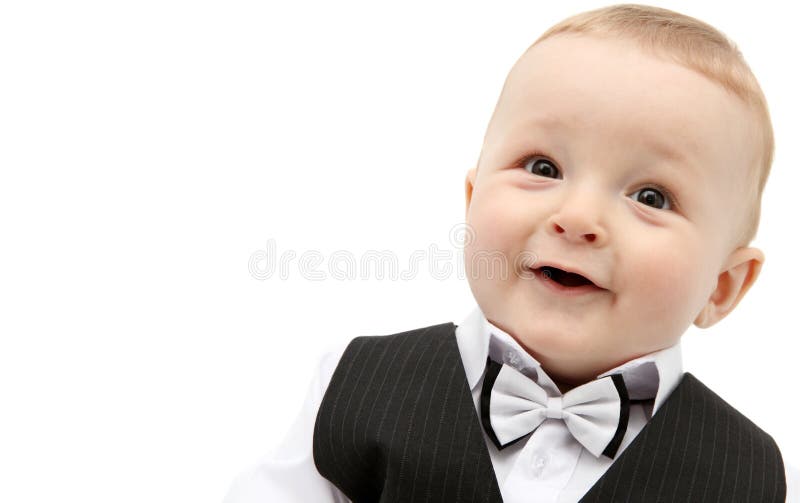 Bebé hermoso en traje foto de archivo. Imagen de aislado - 31896086