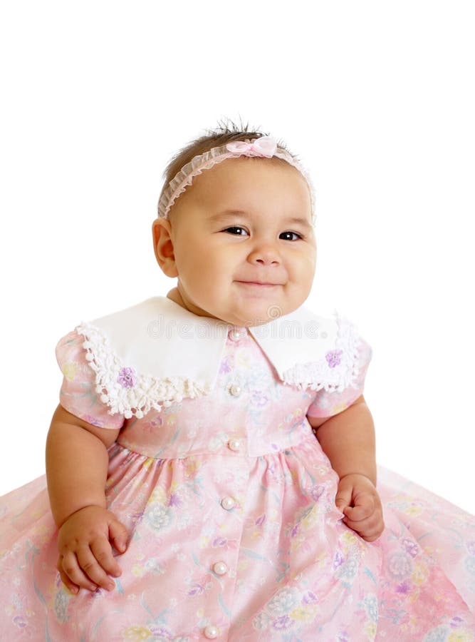 Bebé En Color De Rosa 6 Meses Foto de archivo - Imagen de hermoso ...