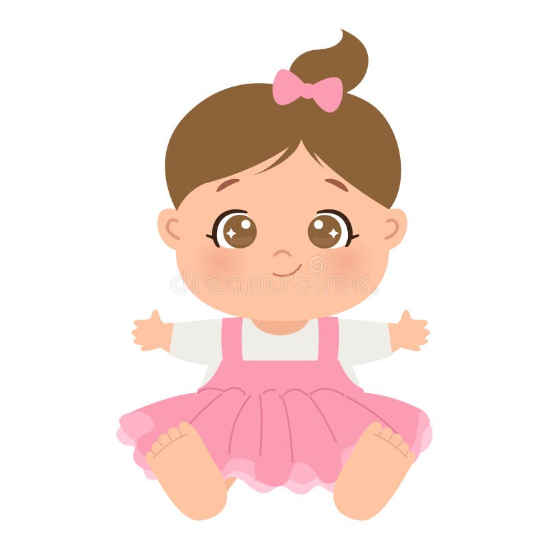 Bebé lindo sentarse ilustración del vector. Ilustración de vivero ...