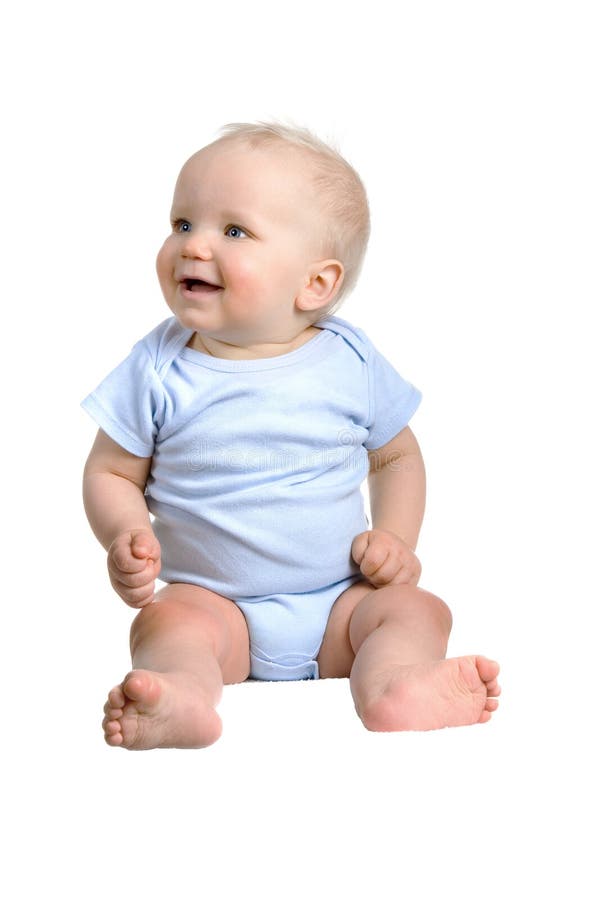Bebé sano imagen de archivo. Imagen de azul, muchacho - 4552553
