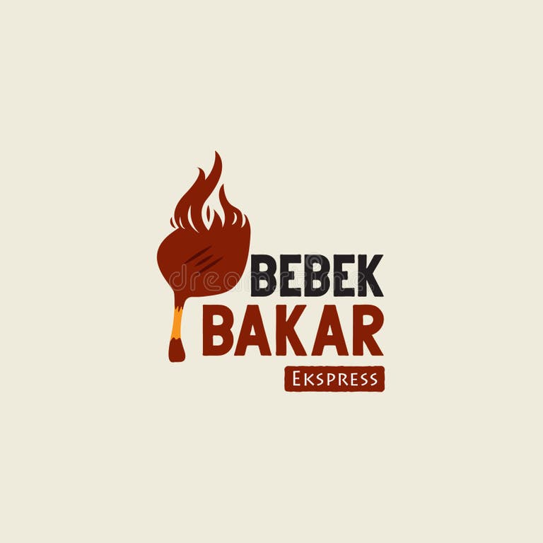 Illustration Logo for Business Culinary Food Ayam Bakar or Bebek Bakar ...