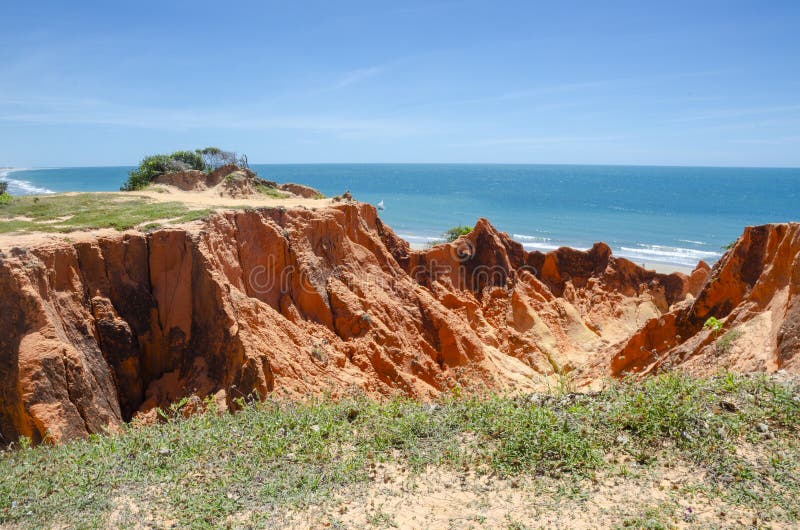 Beberibe Cliffs stock photo. Image of brazil, shore - 393905162