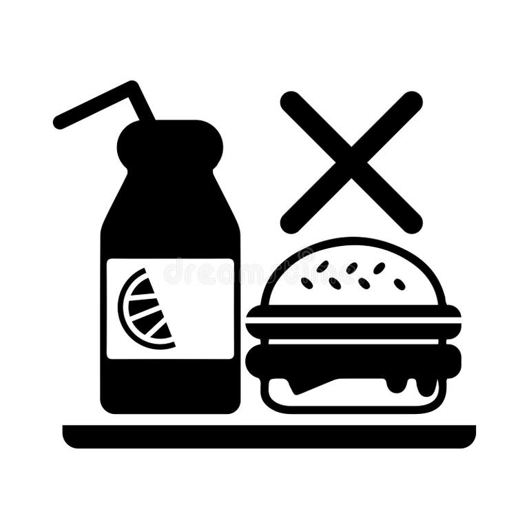 Bebida Alimenticia No Comida No Bebida Ni Comida Ilustración del Vector ...
