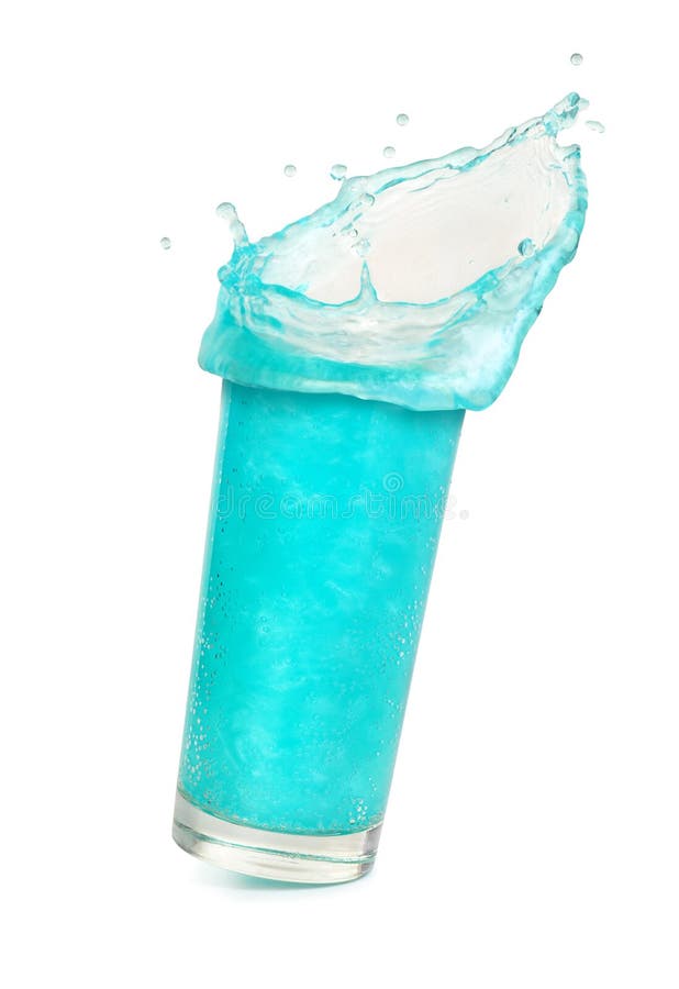 Bebida Azul Carbonada Num Copo Imagem de Stock - Imagem de purificado ...