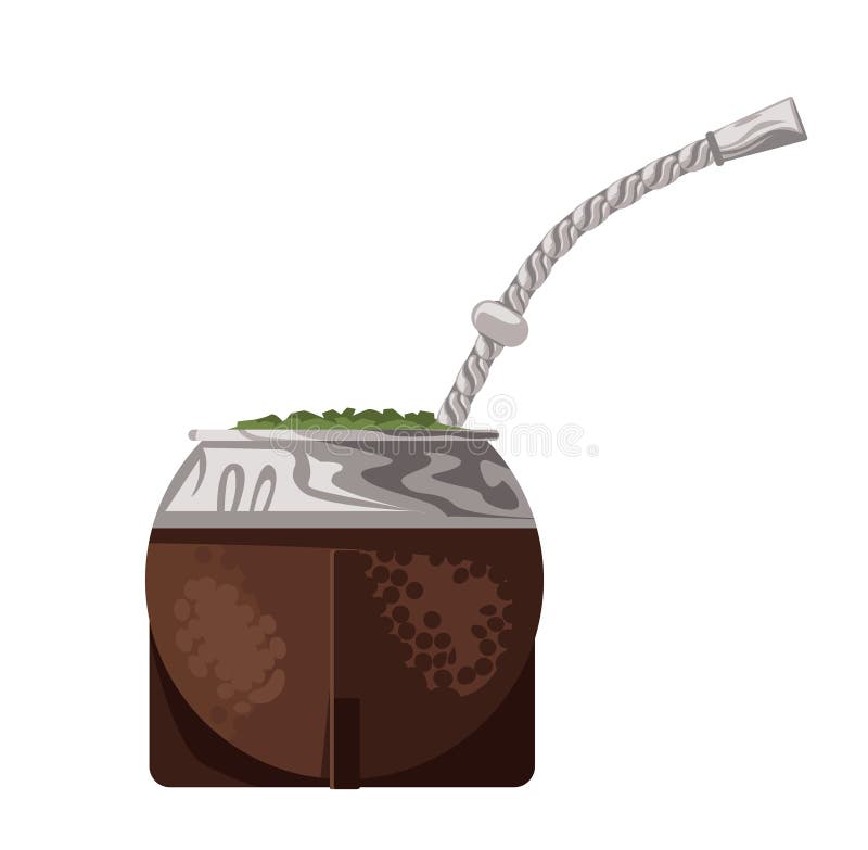 Bebida Caliente Yerba Mate Argentino Ilustración del Vector ...