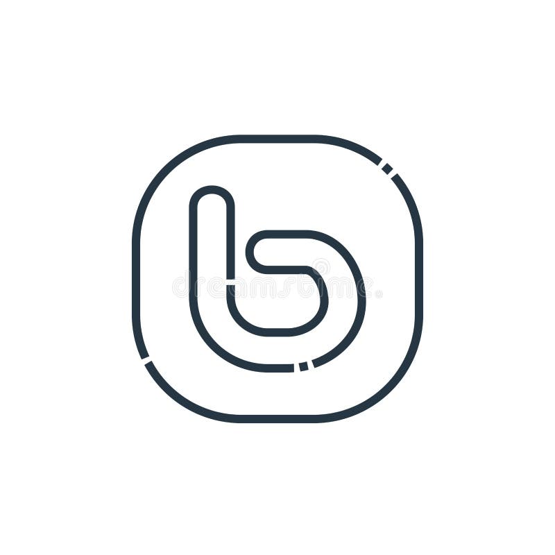 Bebo Icon Vector from Social Media Logos Concept. Thin Line ...