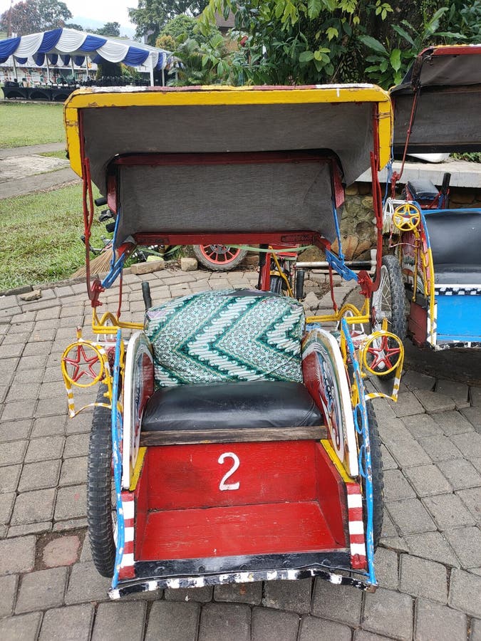 Becak is Indonesian Rickshaw Stock Image - Image of indonesian ...